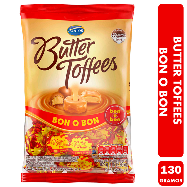 Butter Toffees Bon O Bon - Caramelos (Bolsa Con 130Gr) | Lider