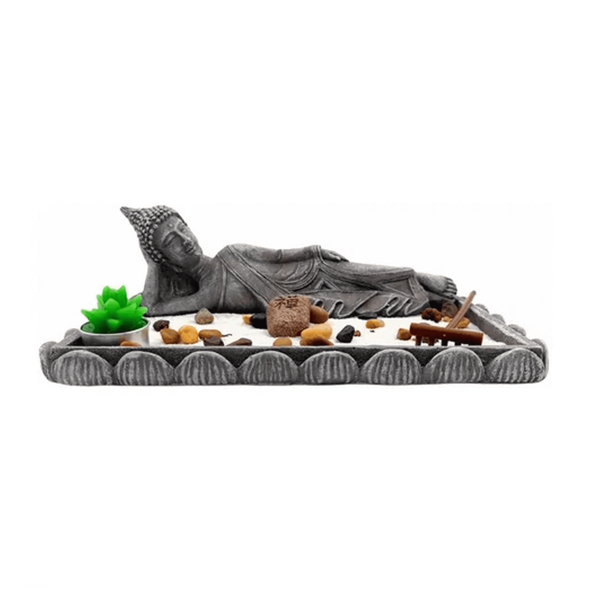 Buda Zen Jardin Budha C/accesorios 10x29x16cm | Lider