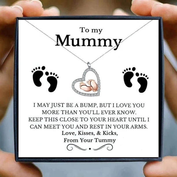 Surprise Your Expecting Mommy with an Adorable Baby Feet Heart Necklace ...