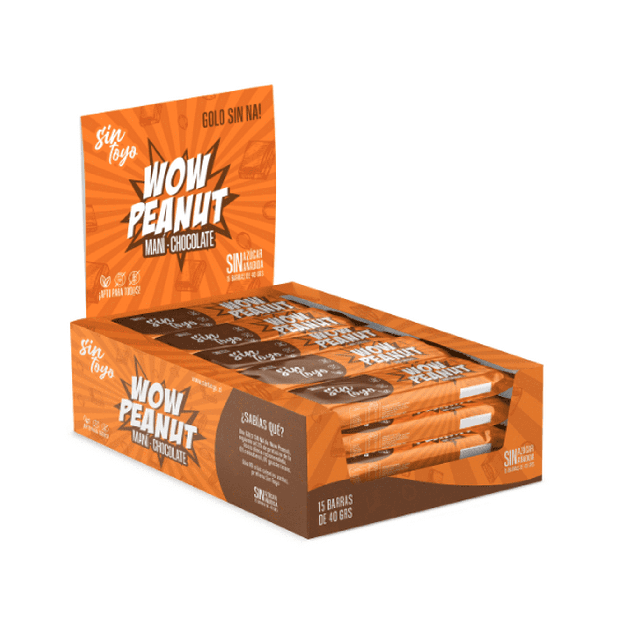 Wow Peanut display 15 unidades - Sin Toyo | Lider