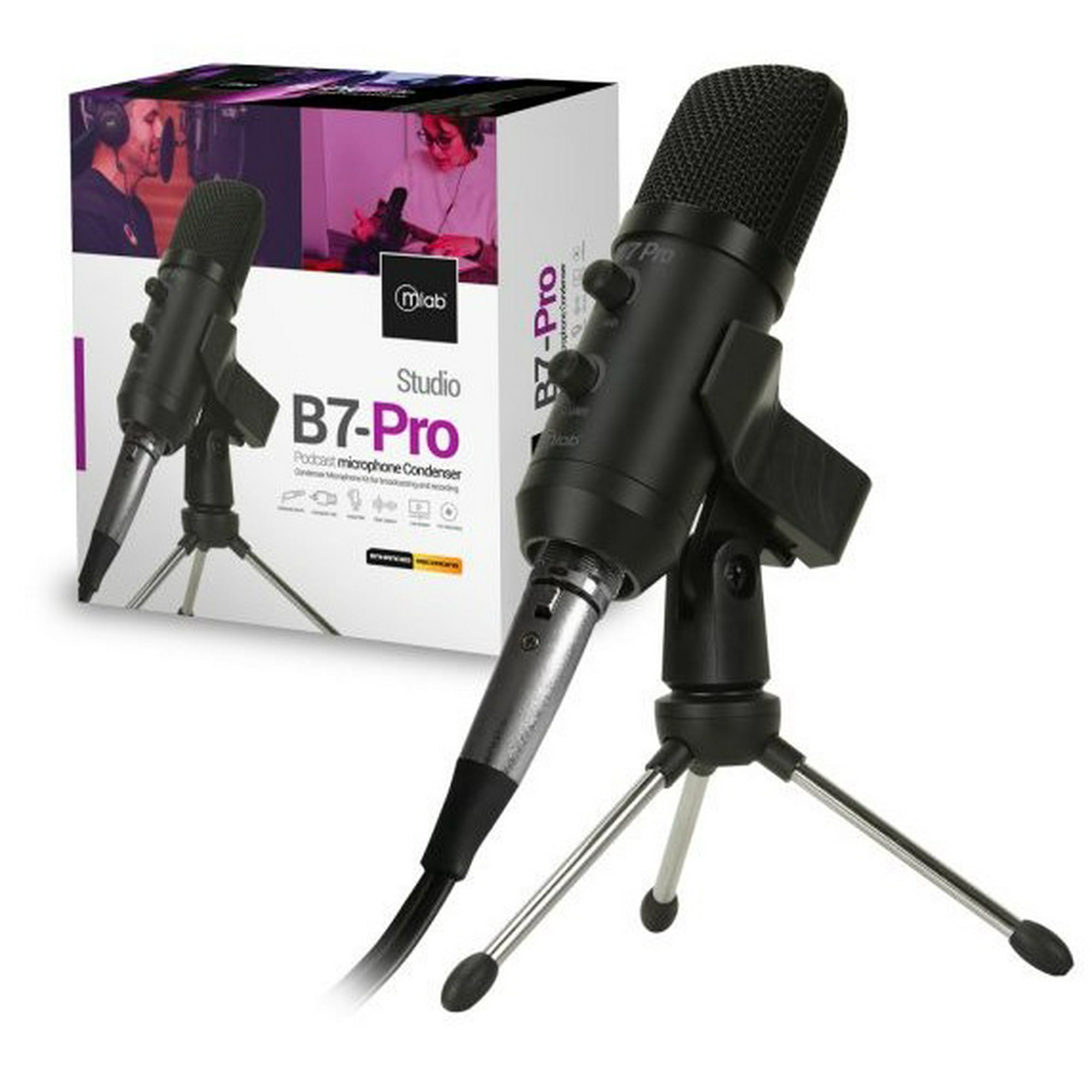 MICROLAB KIT MICROFONO CONDENSADOR STUDIO B7-PRO | Lider
