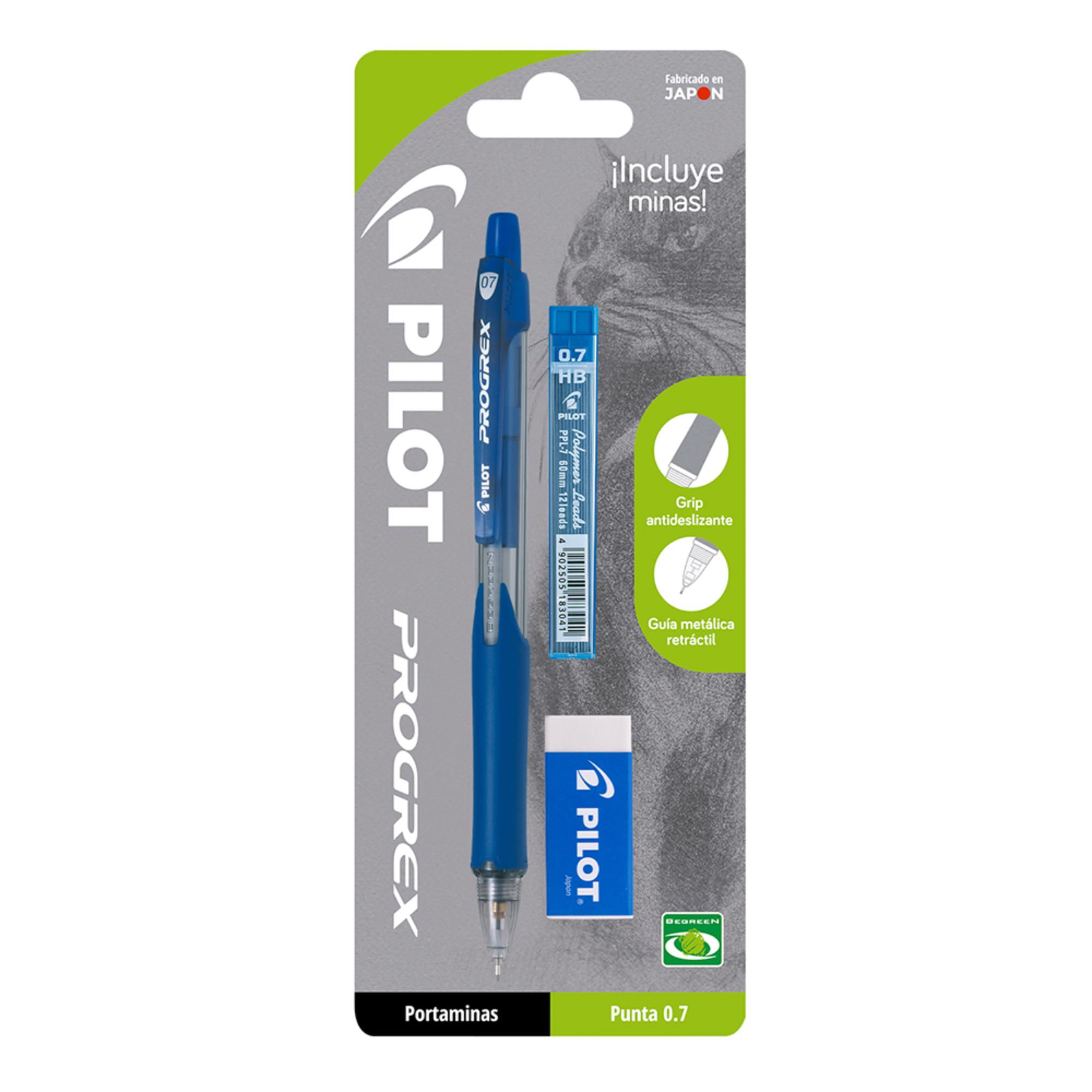 PILOT PORTAMINAS PROGREX 0.7 AZUL+MINA BLISTER | Lider