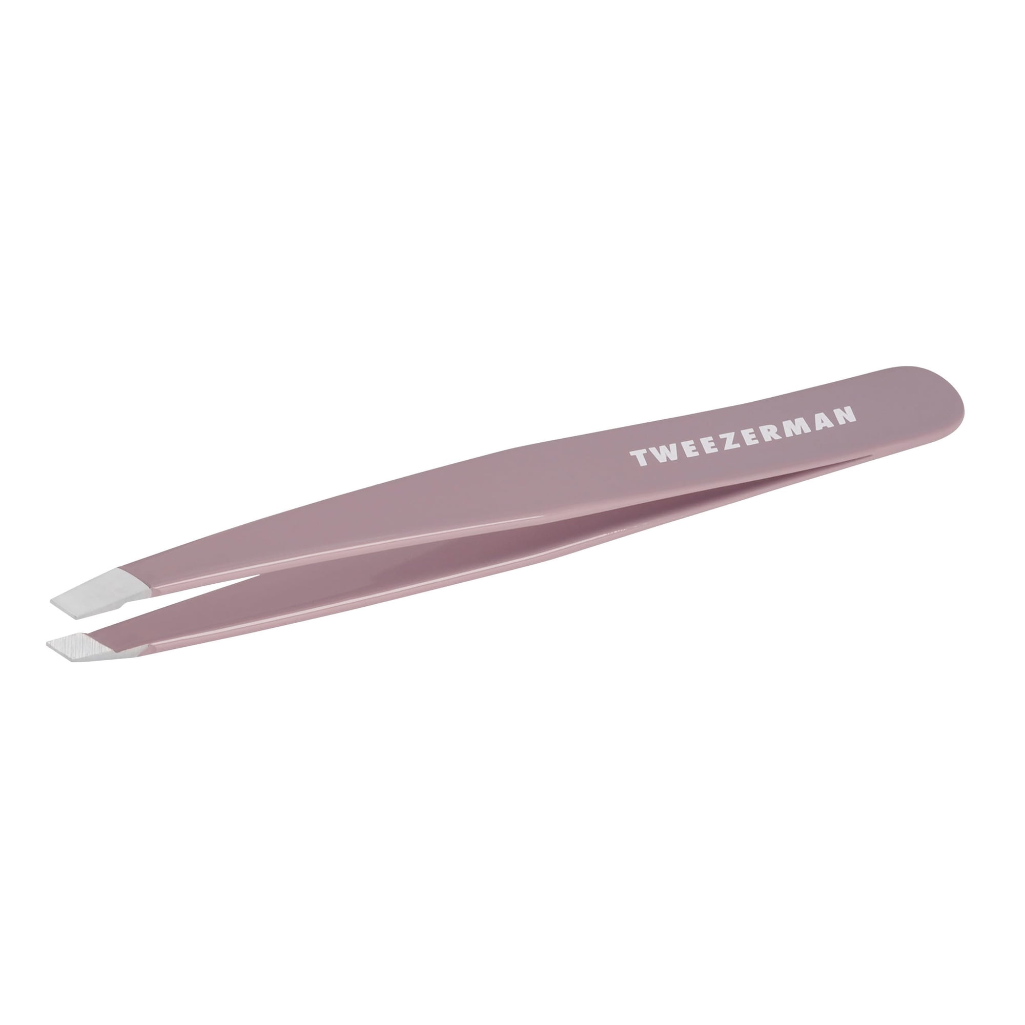 Pinza inclinada Tweezerman, color morado, glicina, acero inoxidable | Lider
