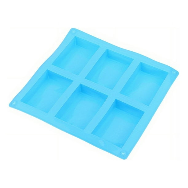 Molde De Silicona Reposteria Rectangular 6 Divisiones Color Azul | Lider
