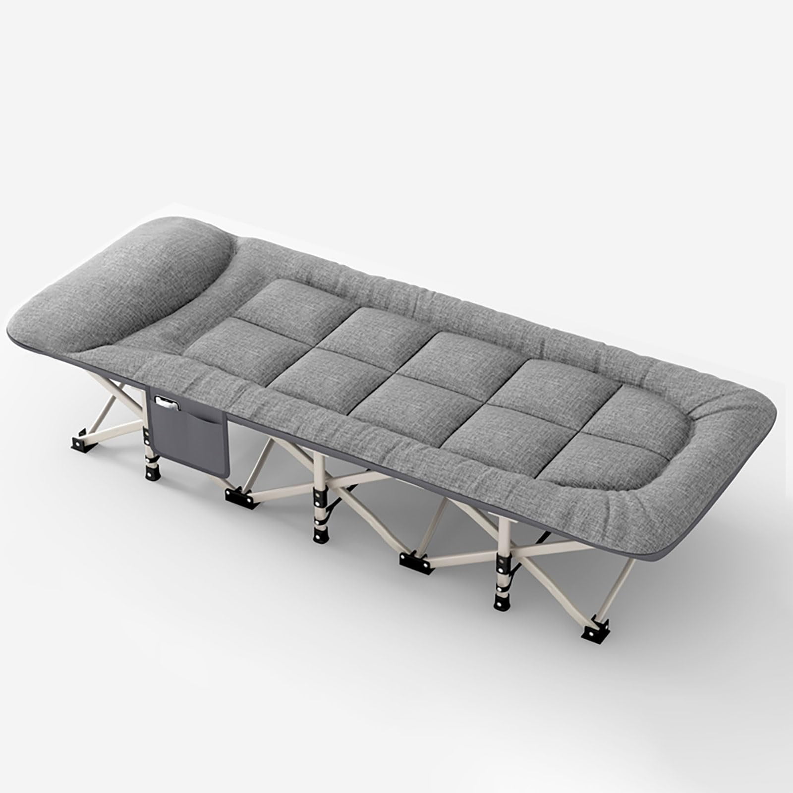 Cama Portatil Plegable De Reforzado Para Camping y Jardín Color Gris ...
