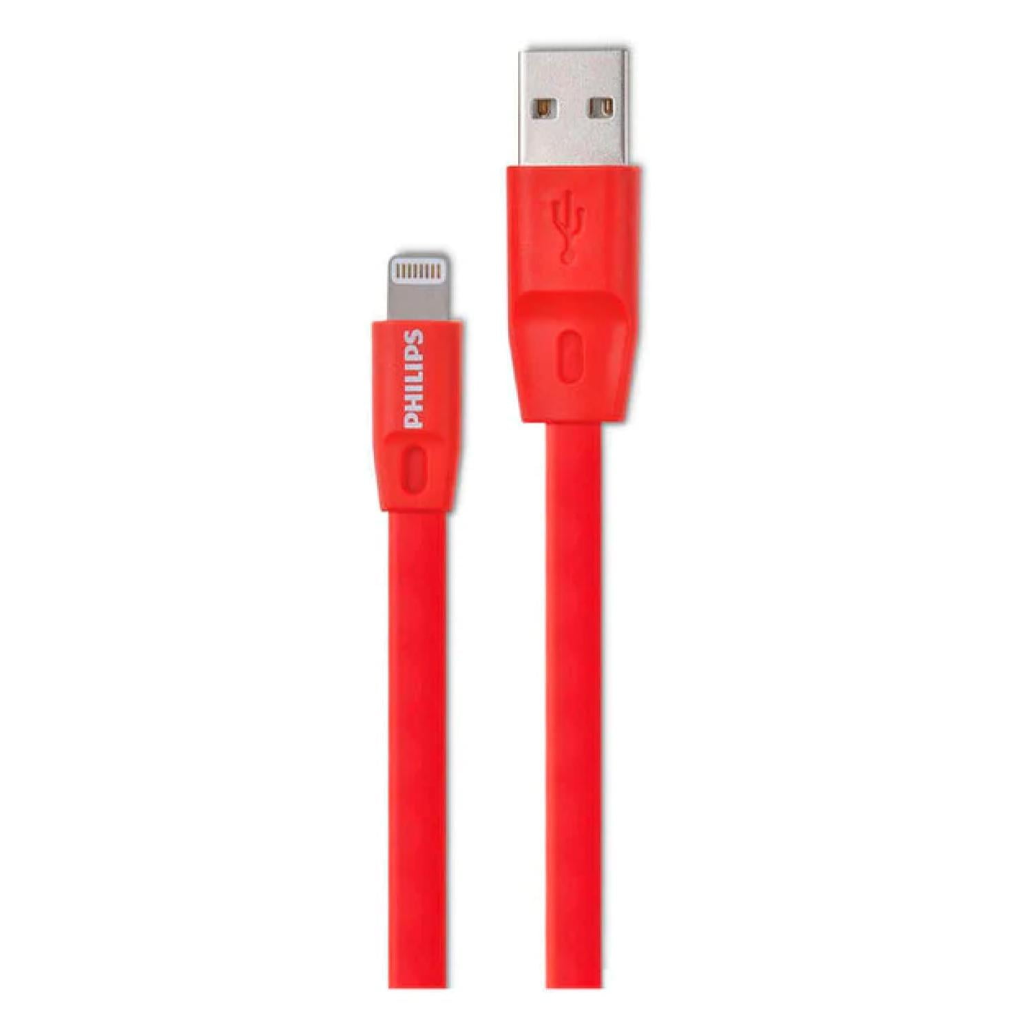 Cable Usb A Usb Tipo Lightning 1.2mts Flat Rojo 508c | Lider