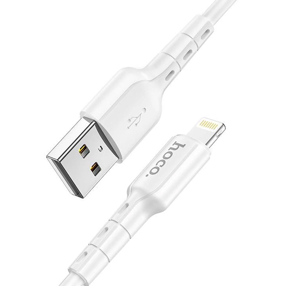 Cable Hoco DU01 Novel USB a Lightning 1m Blanco | Lider