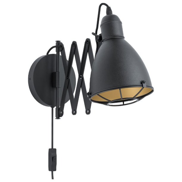 Aplique Treburley Negro E27 1X28W | Lider