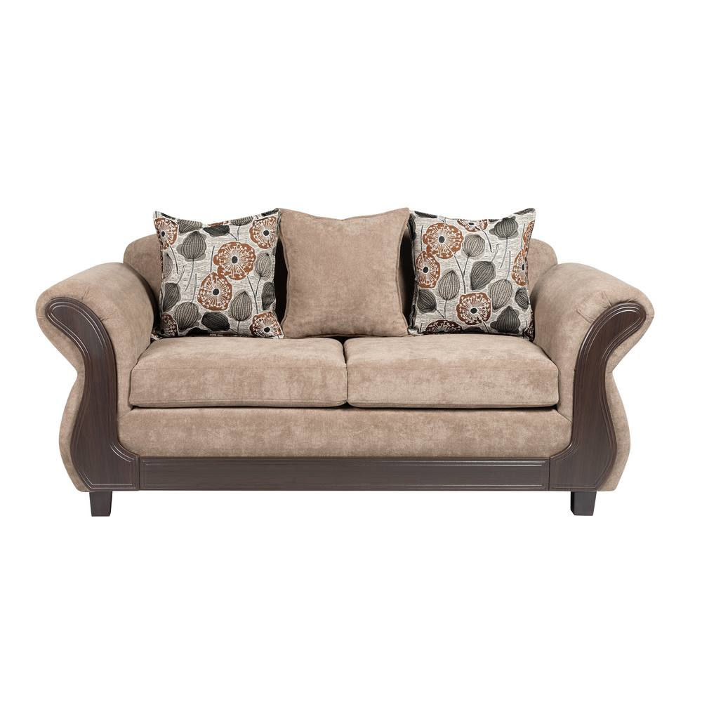 Sofá Palermo 2 Cuerpos Tela YF Beige | Lider