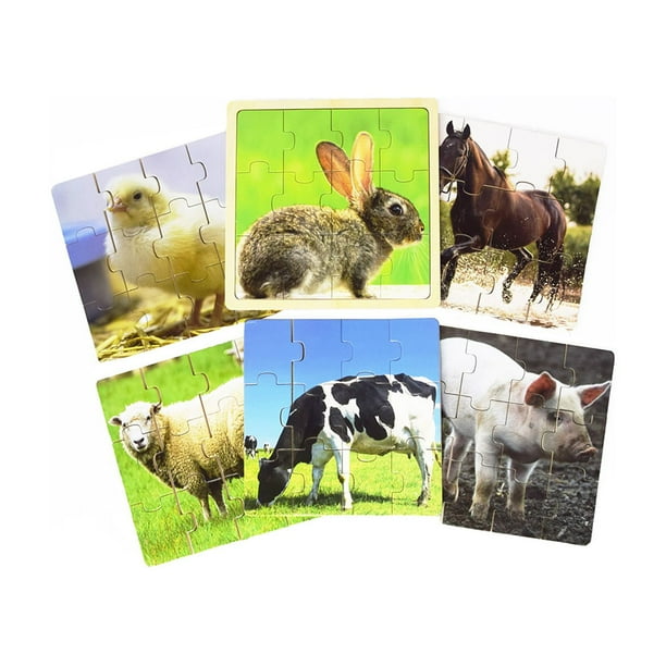 Set Puzles De Animales 6 Piezas | Lider