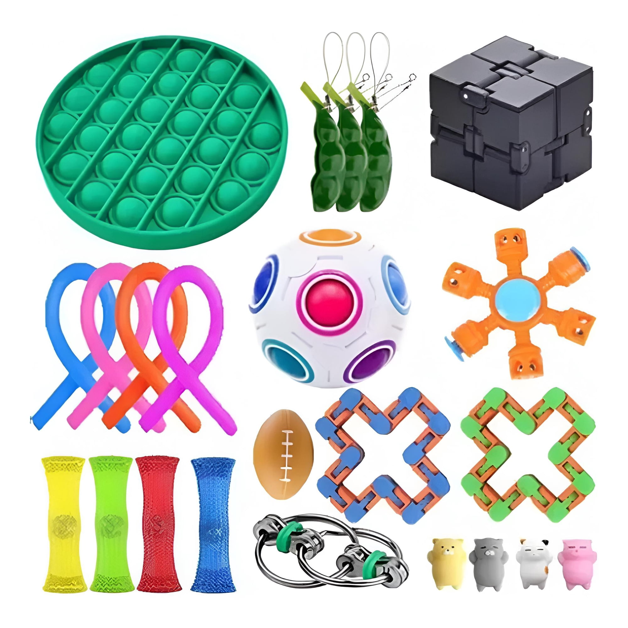 Set 23 Piezas Fidget Cube Juguete Sensorial Anti Estrés | Lider