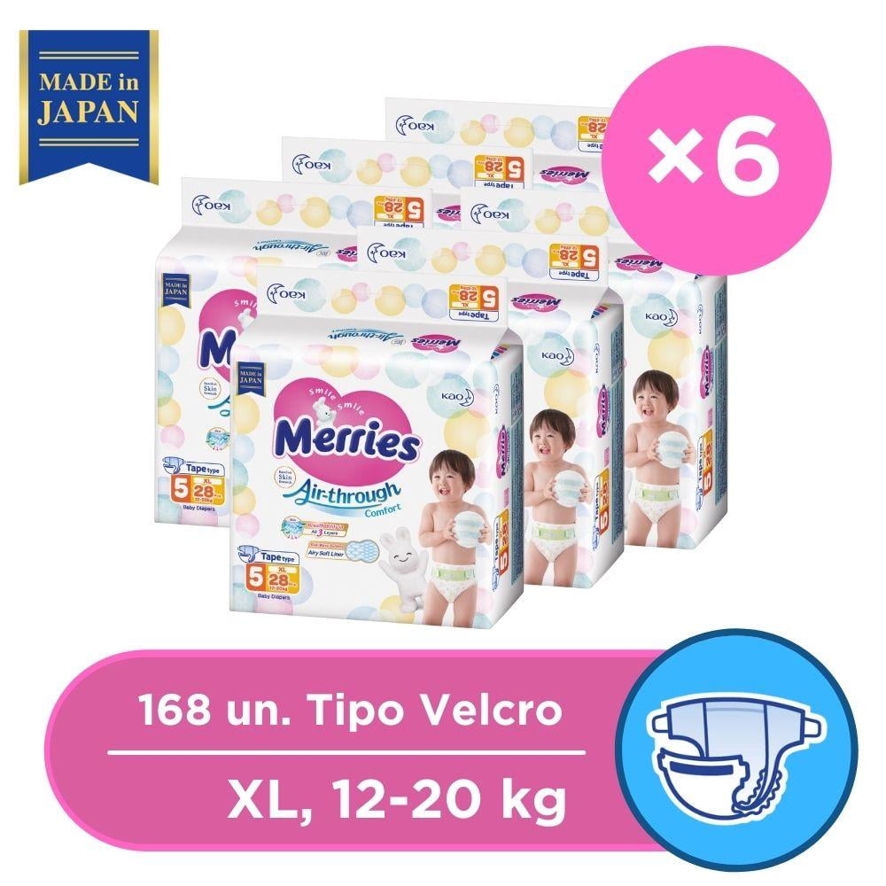 PACK VELCRO MERRIES X6 TALLA XL "168 PCS" (12 - 20 Kg) | Lider