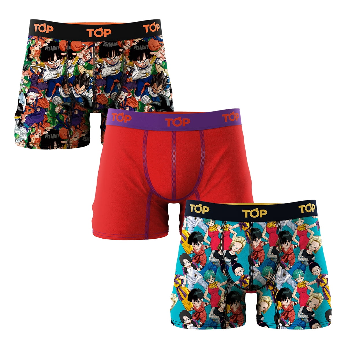 Bóxer Medio Dragon Ball Z Microfibra Pack 3 C11 Talla S | Lider