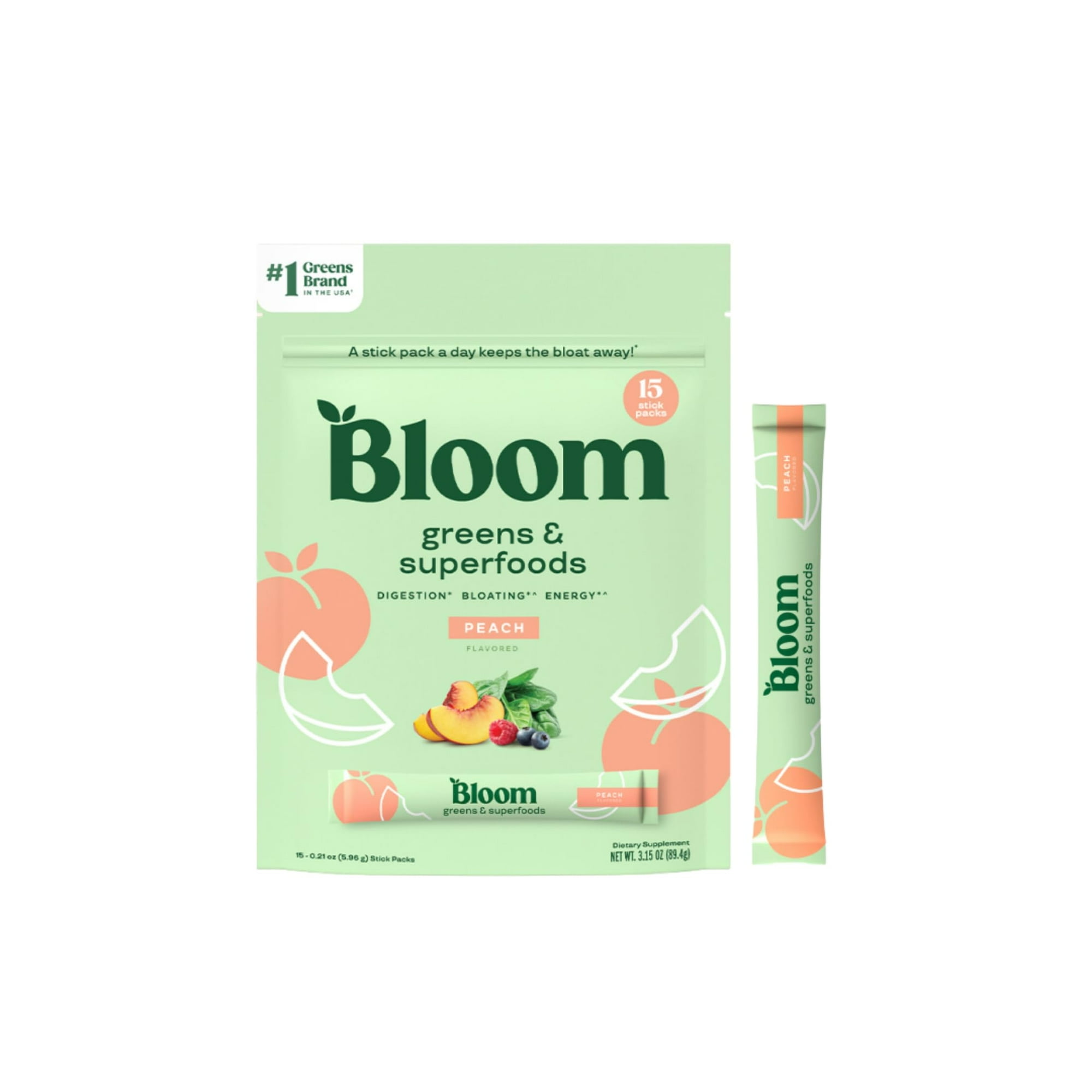 Suplemento Bloom Nutrition Greens & Superfoods, 15 barras | Lider