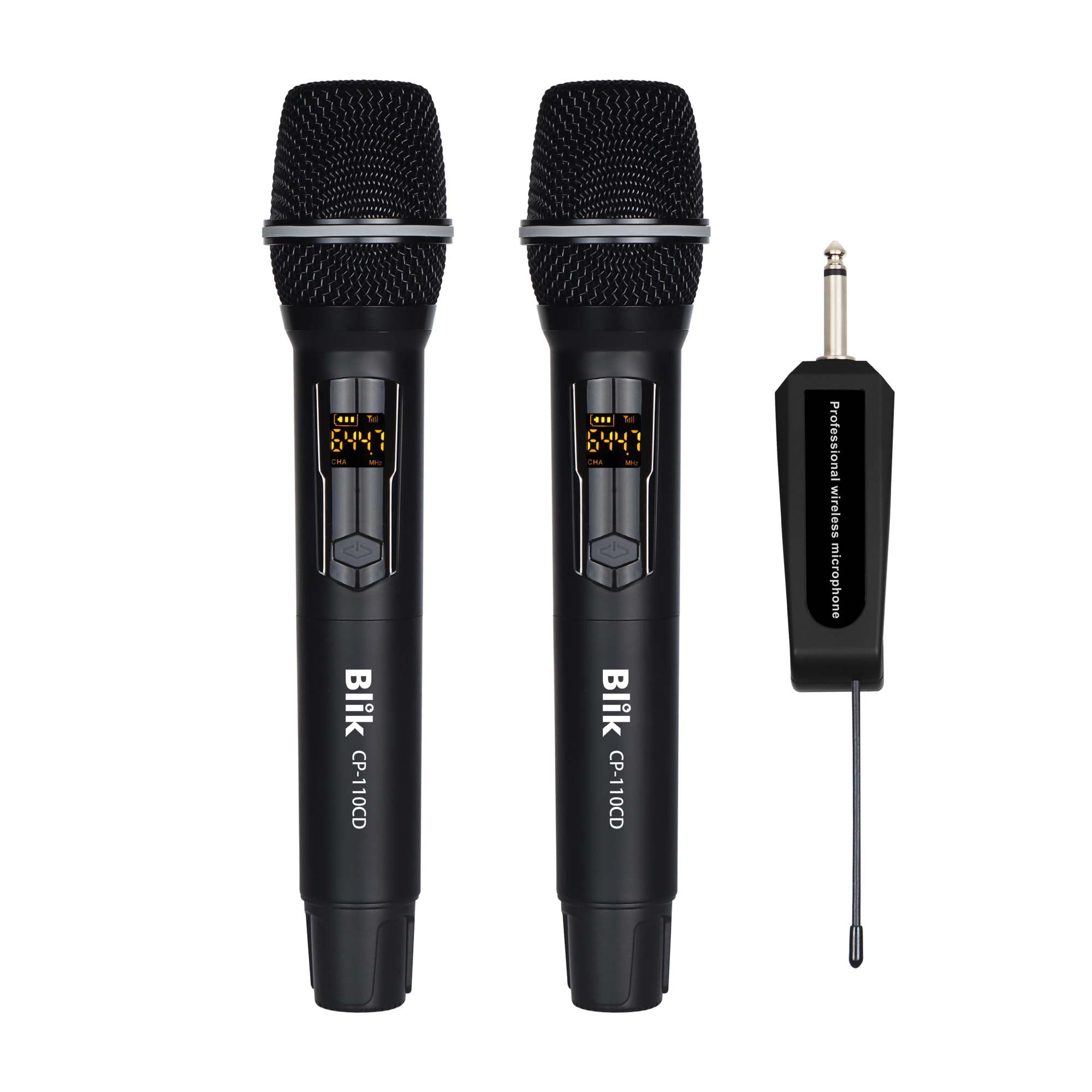 Par De Micrófonos Inalámbricos Con Receptor Karaoke Blik | Lider