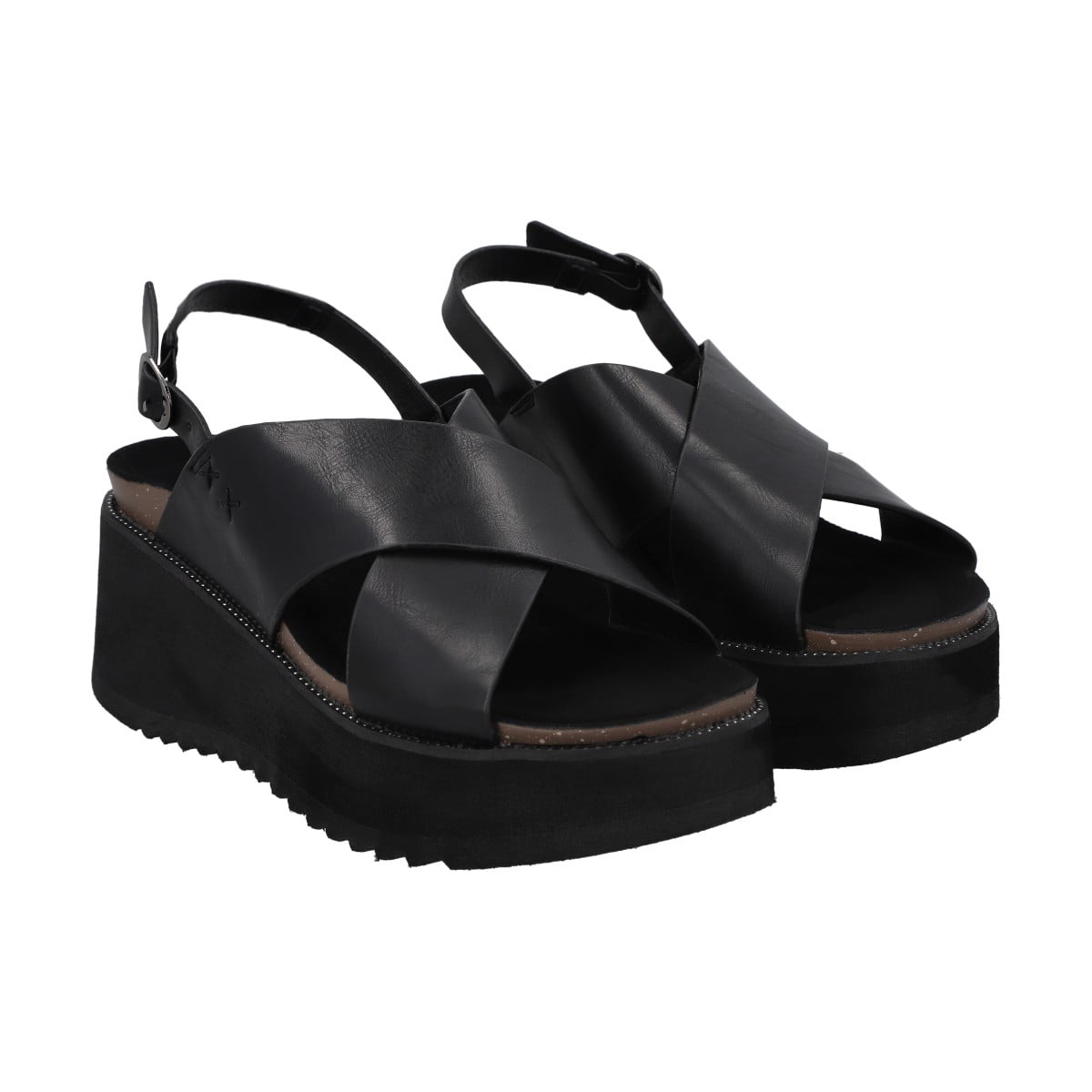 Sandalia Mujer Negro Polly Police | Lider