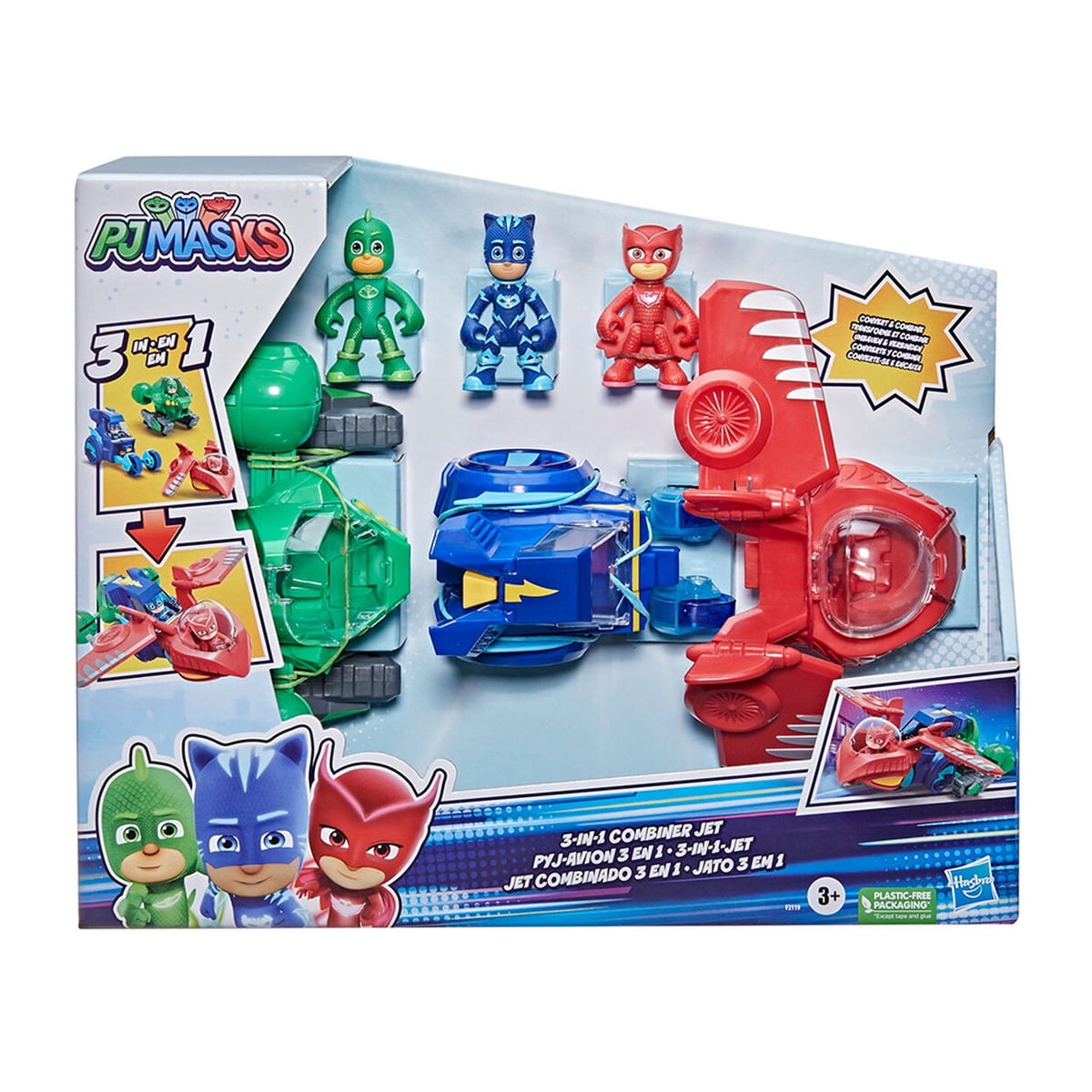 PJ MASKS - JET COMBINADO 3 EN 1 - FIGURAS - HASBRO | Lider