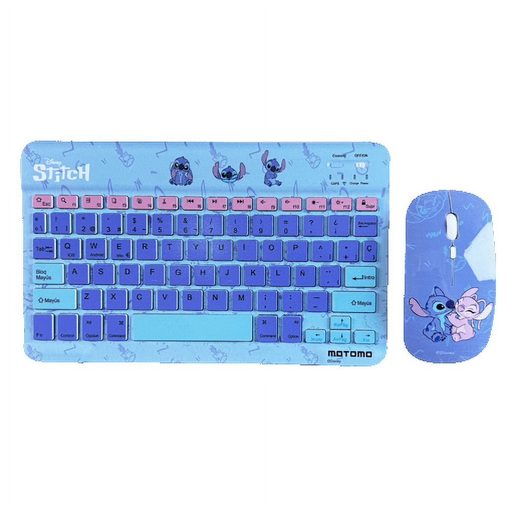 Kit Teclado y Mouse Inalámbrico Motomo Disney Lilo & Stitch, Color ...