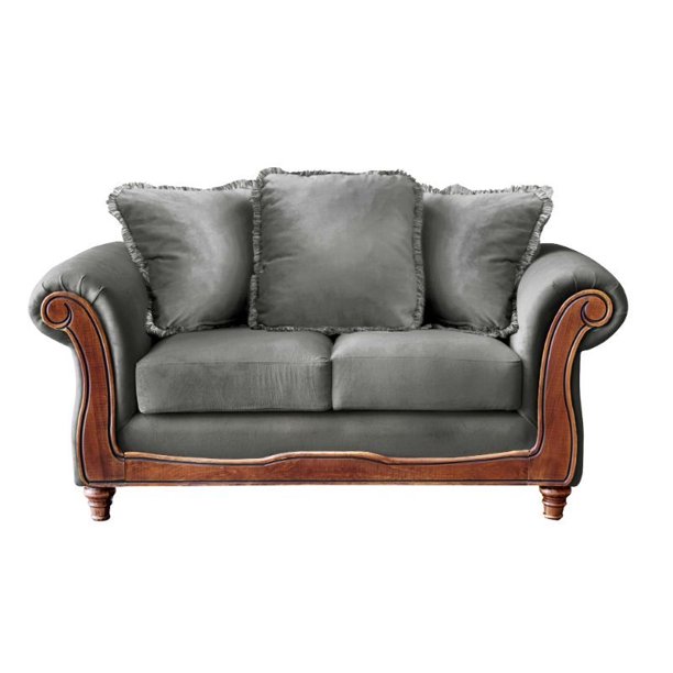 Sofá Rimini 2C Tela Velvet Gris | Lider