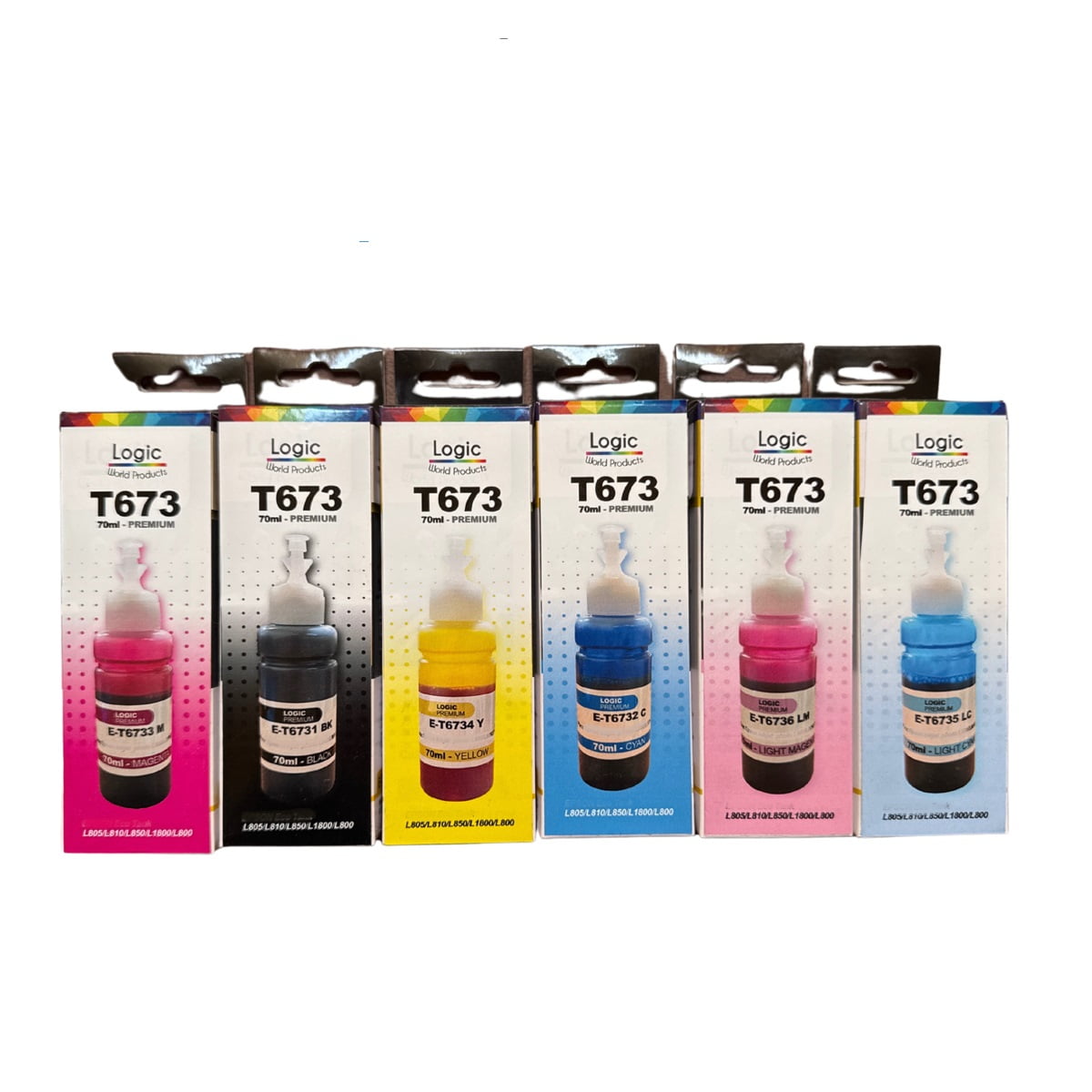 Pack Tintas Compatible para T673 L800/L805/L810/L850 | Lider