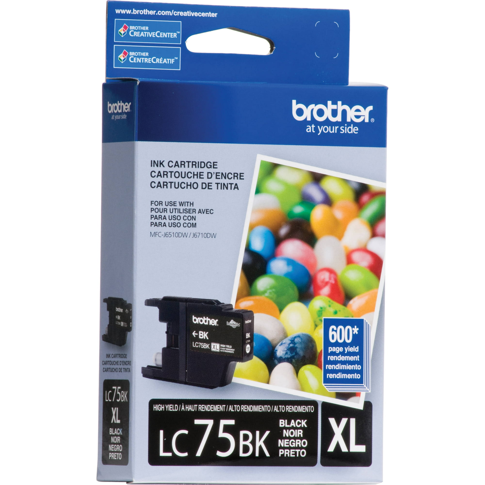Cartucho de Tinta Brother LC75BK 600 páginas Negro | Lider