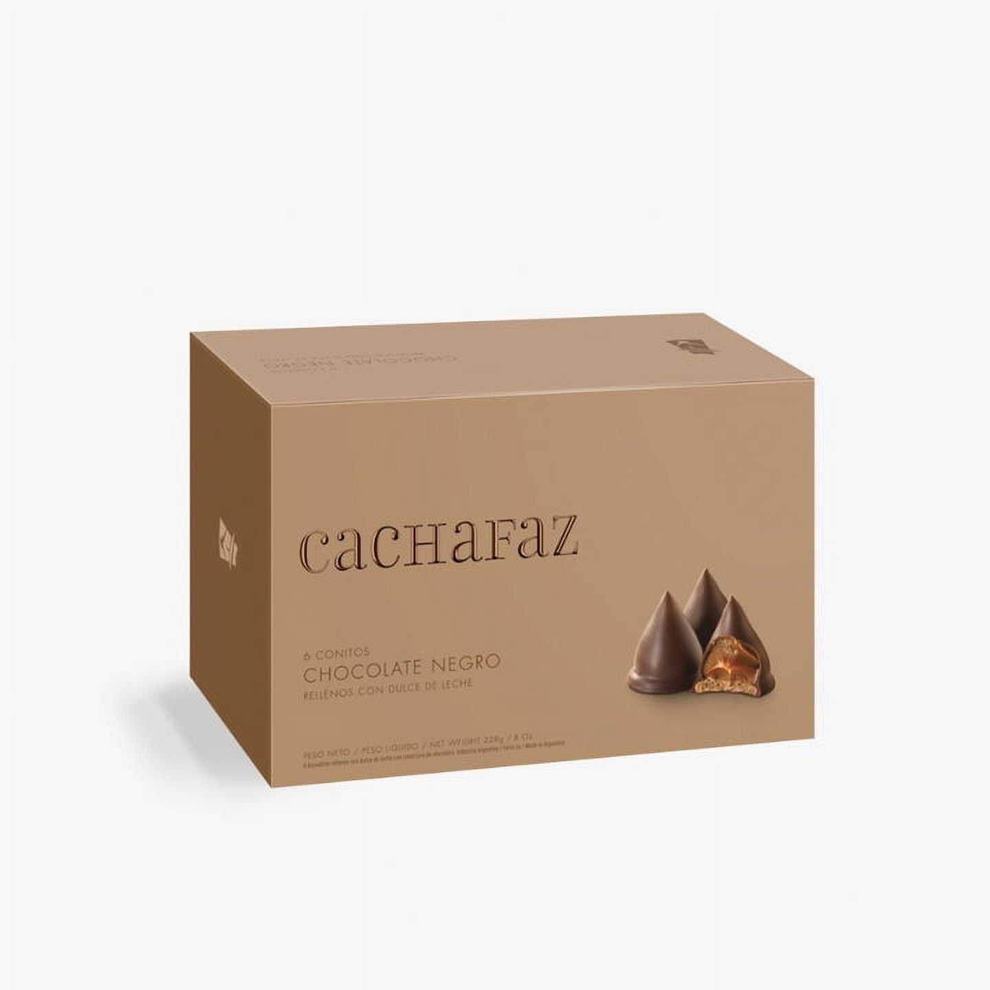Conito Cachafaz Chocolate Negro relleno con Dulce de Leche – Estuche 6 ...