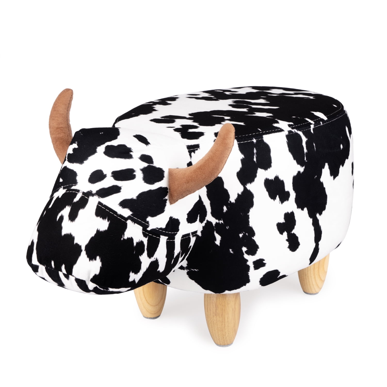 Puff La Vache Vaca Blanca/Negro Polipiel Balvi | Lider