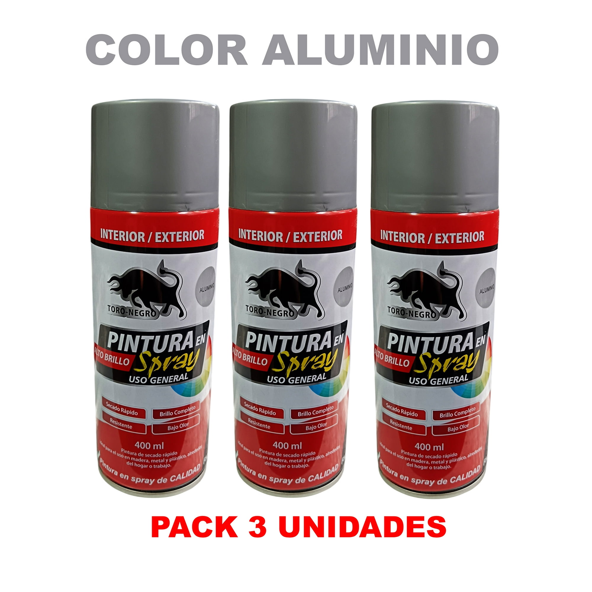 Pintura en spray Pack 3 Unidades Color Gris | Lider