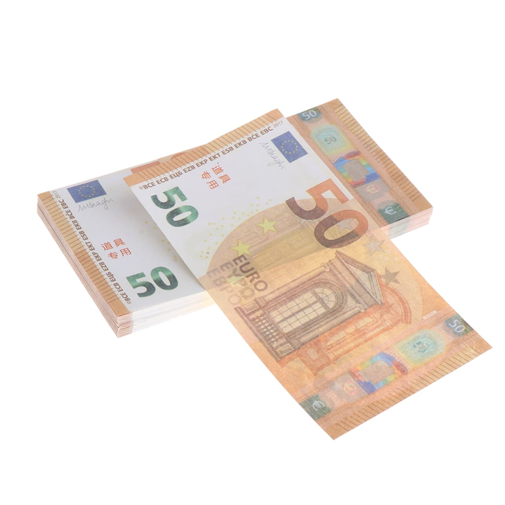 100pcs Euro Props Play Fun Pretend Cash Prop Denominación Magic Props B ...