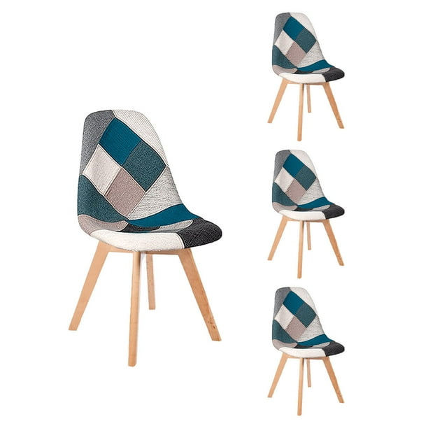 Pack 4 Silla Eames Patchwork Azul | Lider