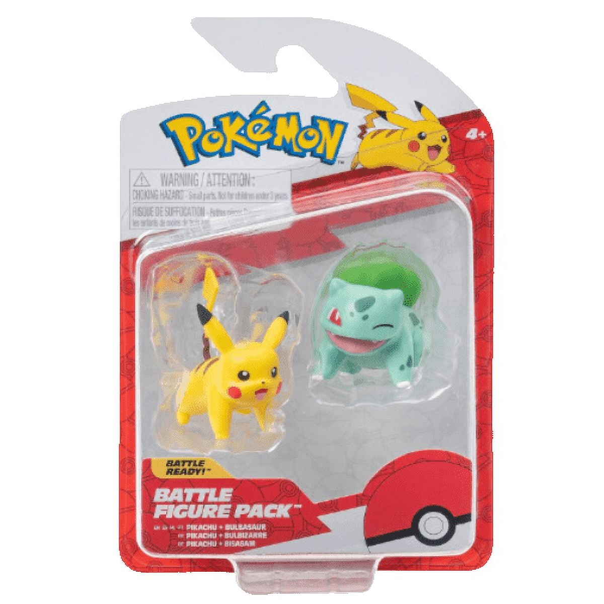 Pokemon Battle ready! Set 2 Figuras Pikachu + Bulbasaur | Lider