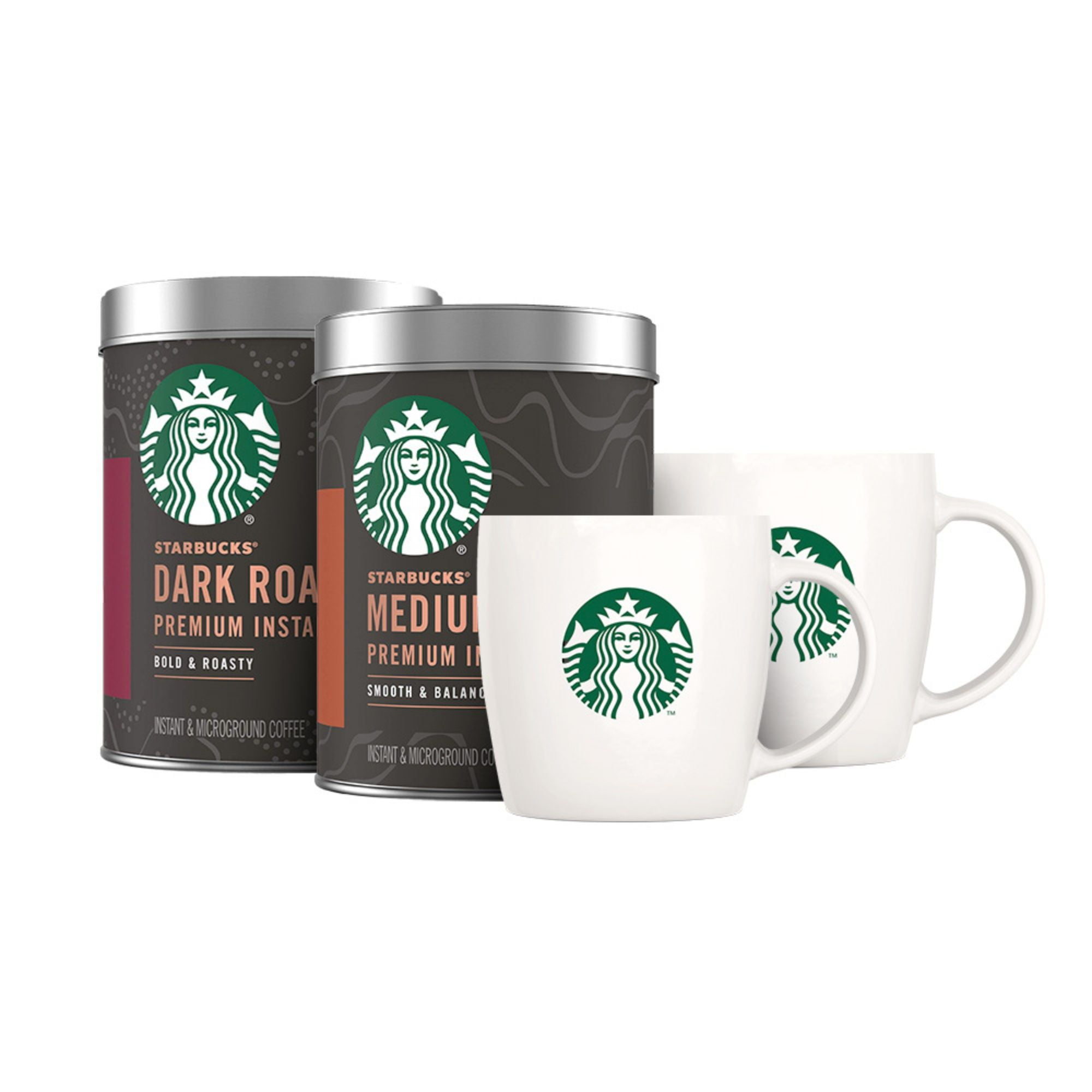 Pack Café Starbucks Variedades Tarro 90gx2 + 2 Tazas de regalo | Lider