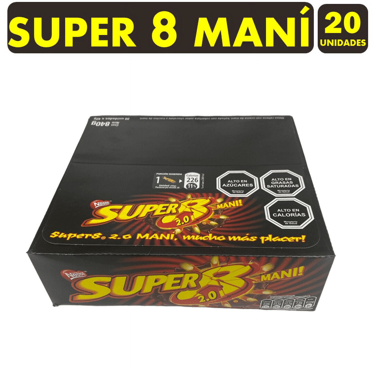 Super 8 2.0 Mani De Nestle (Caja Con 20 Unidades) | Lider
