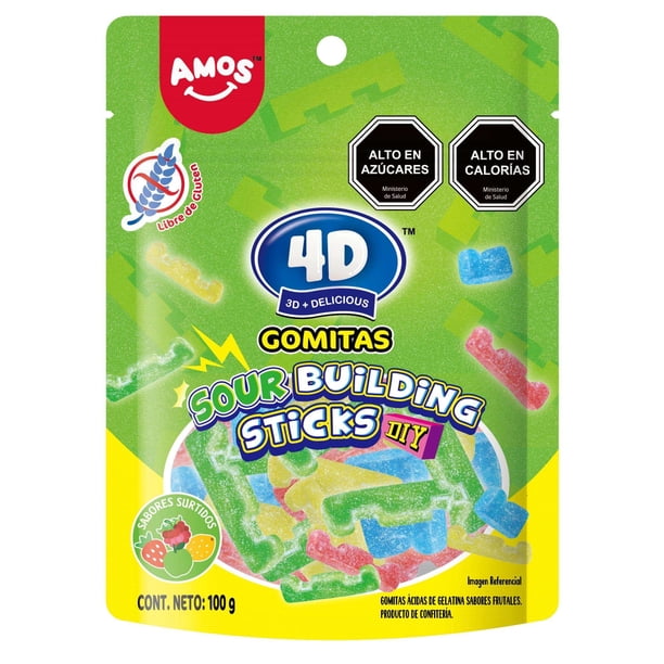 Gomitas De Bloques Acidos, 100 g | Lider