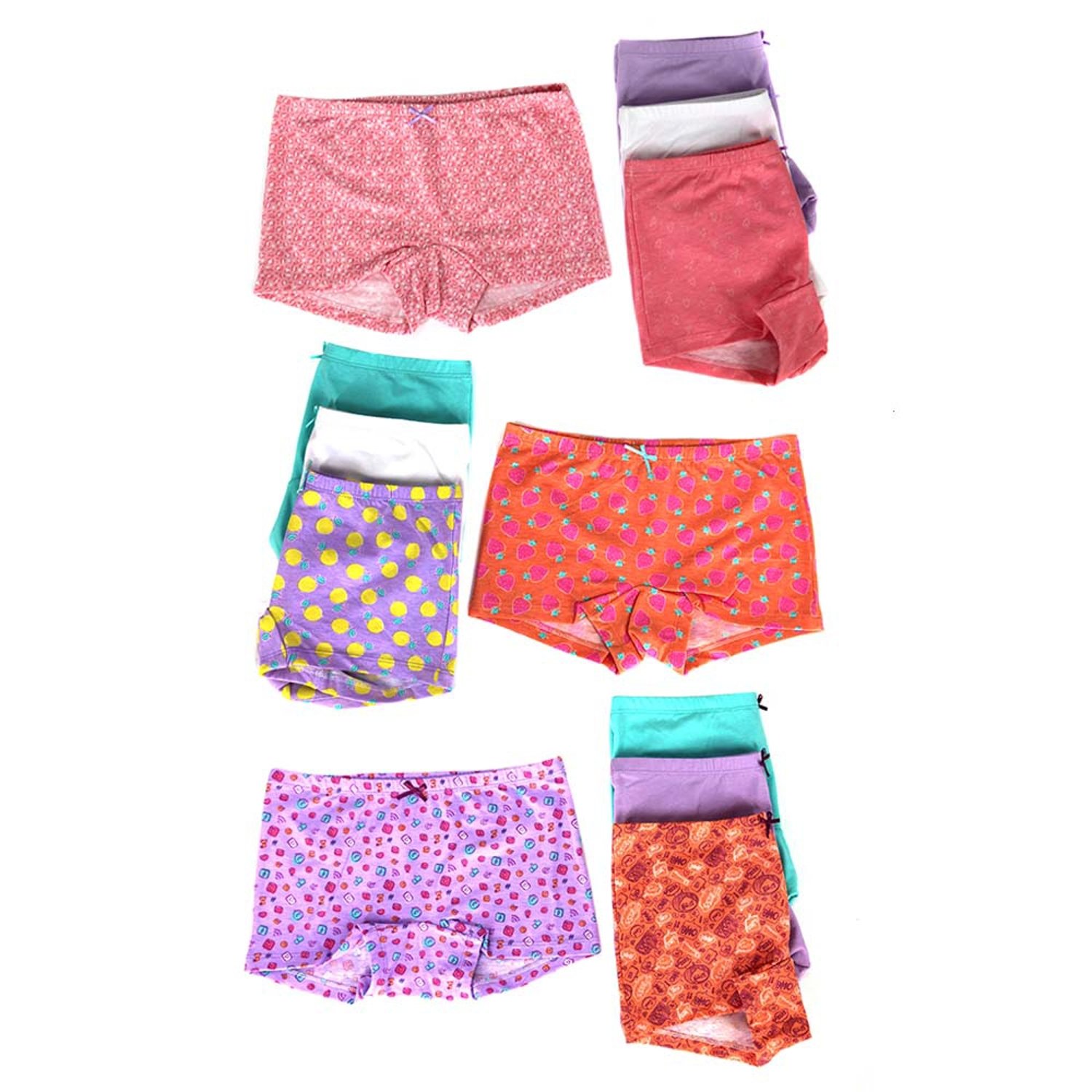 Pack de 12 Calzon Boxer Pantaletta Algodón Niña | Lider