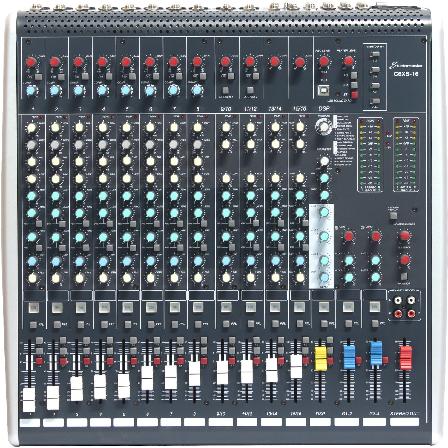 Mixer Analogo 16 Canales Studiomaster C6XS-16 | Lider