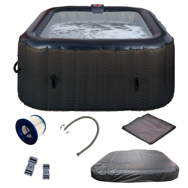 Jacuzzi Spa Inflable Faro 115 Rattan negro 4 personas | Lider
