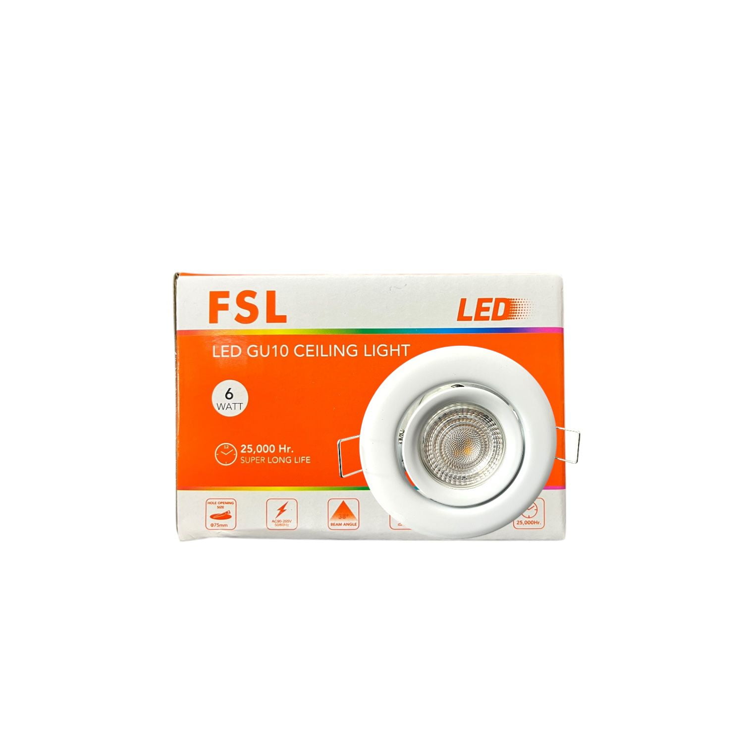Foco Basculante Dicroico Led Ampolleta Gu10/ Blanco 6w LUZ Calida Fsl ...