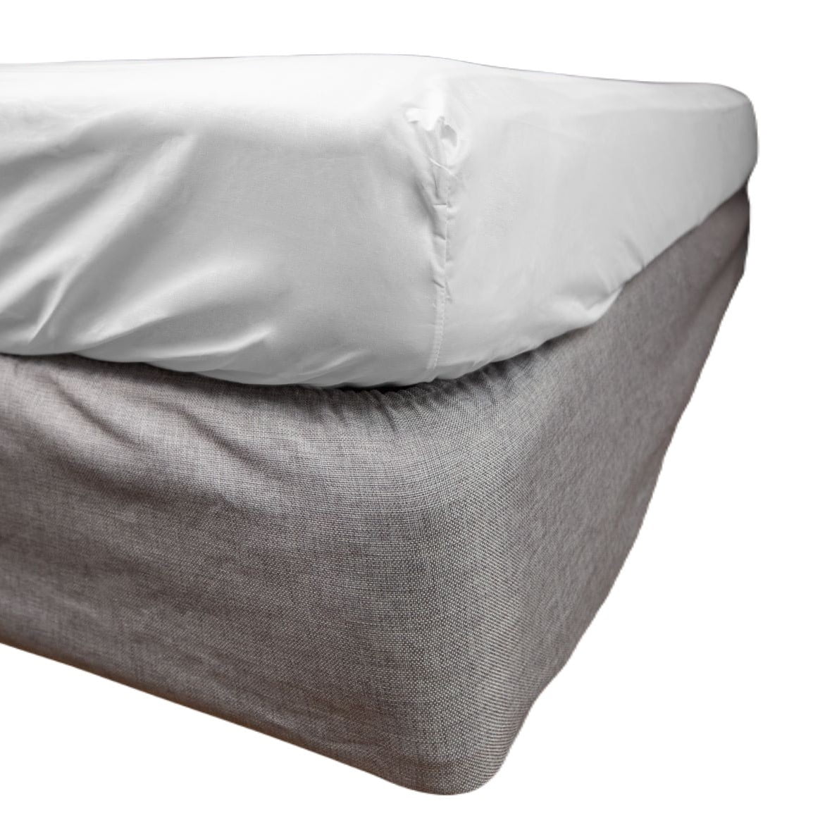 Faldón Elasticado Tipo Lino 1,5 plaza Gris Claro | Lider