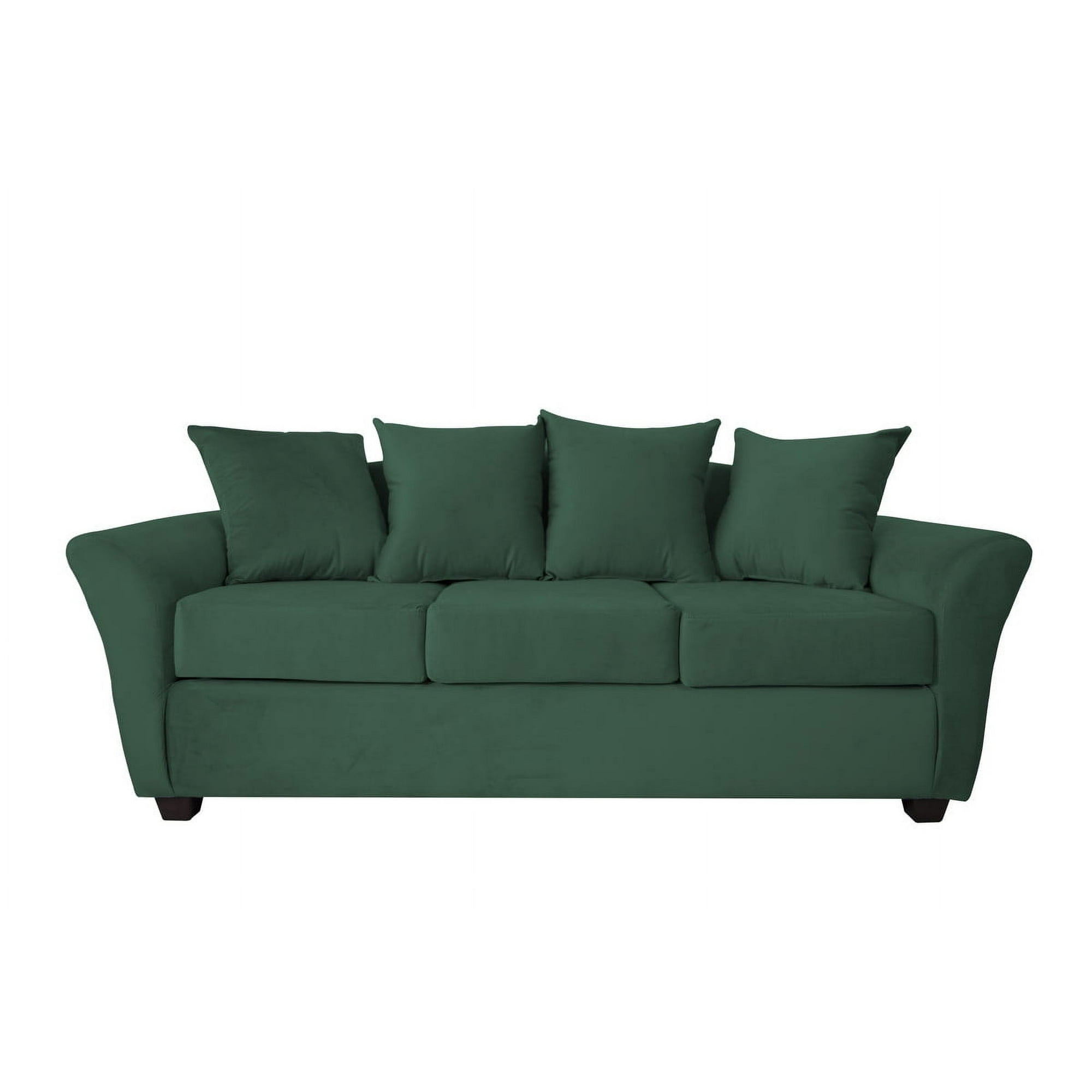 Sofa 3C Gaviota Felpa Verde Botella | Lider