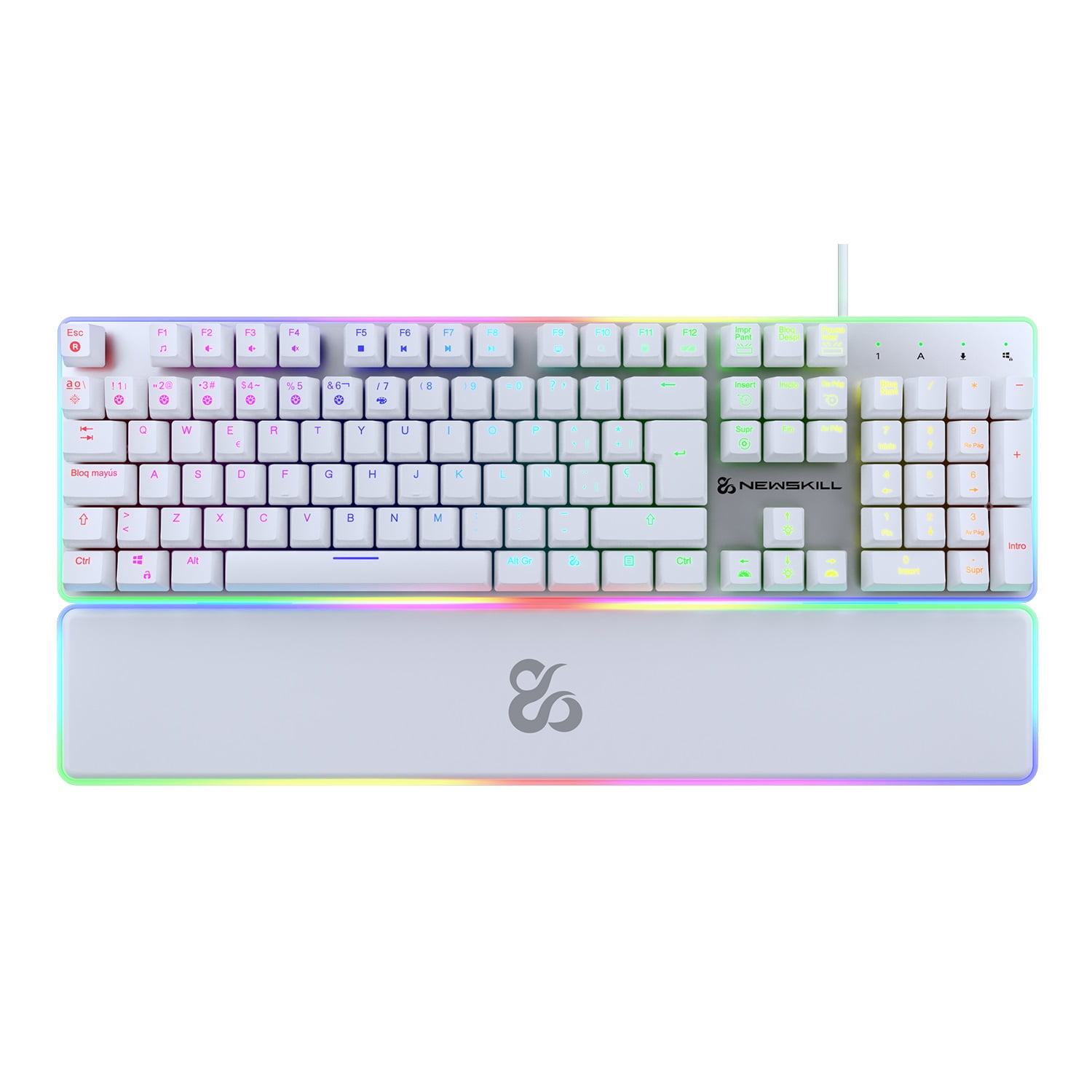 Teclado Gamer Gungnyr Pro Ivory RGB Switch Gateron Red | Lider