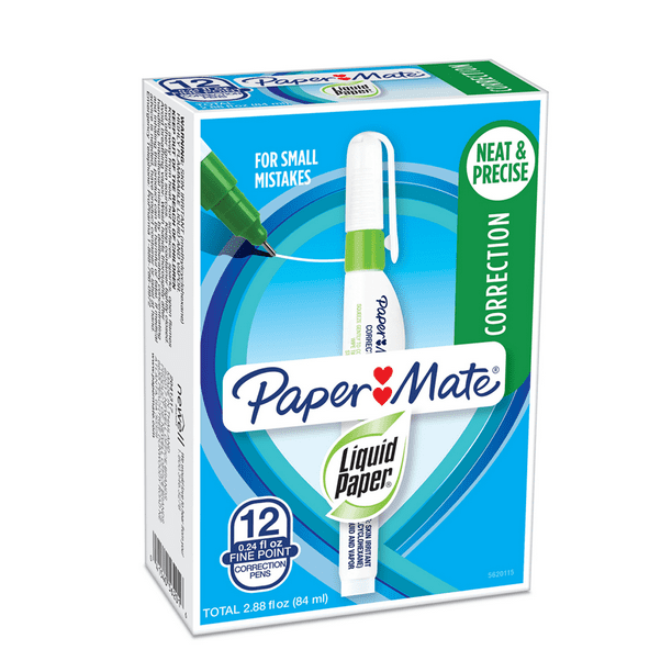 Lápiz Corrector Liquid Paper 7ml Set x12 | Lider