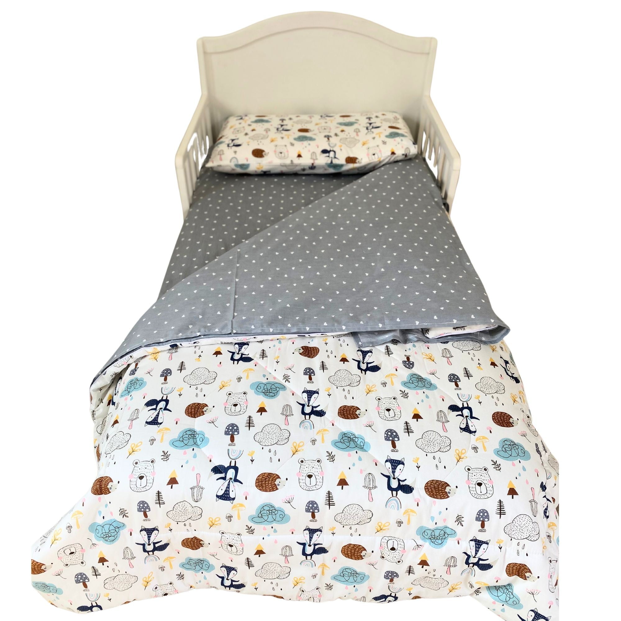 Set ropa para cama de transición fox 100% algodon de 4 piezas | Lider