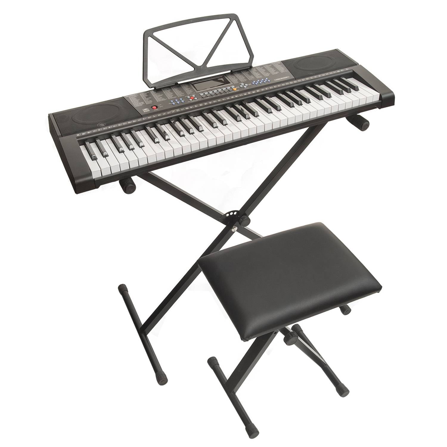 Kit Teclado Musical Epic 61 Teclas Con Sillin y Atril | Lider