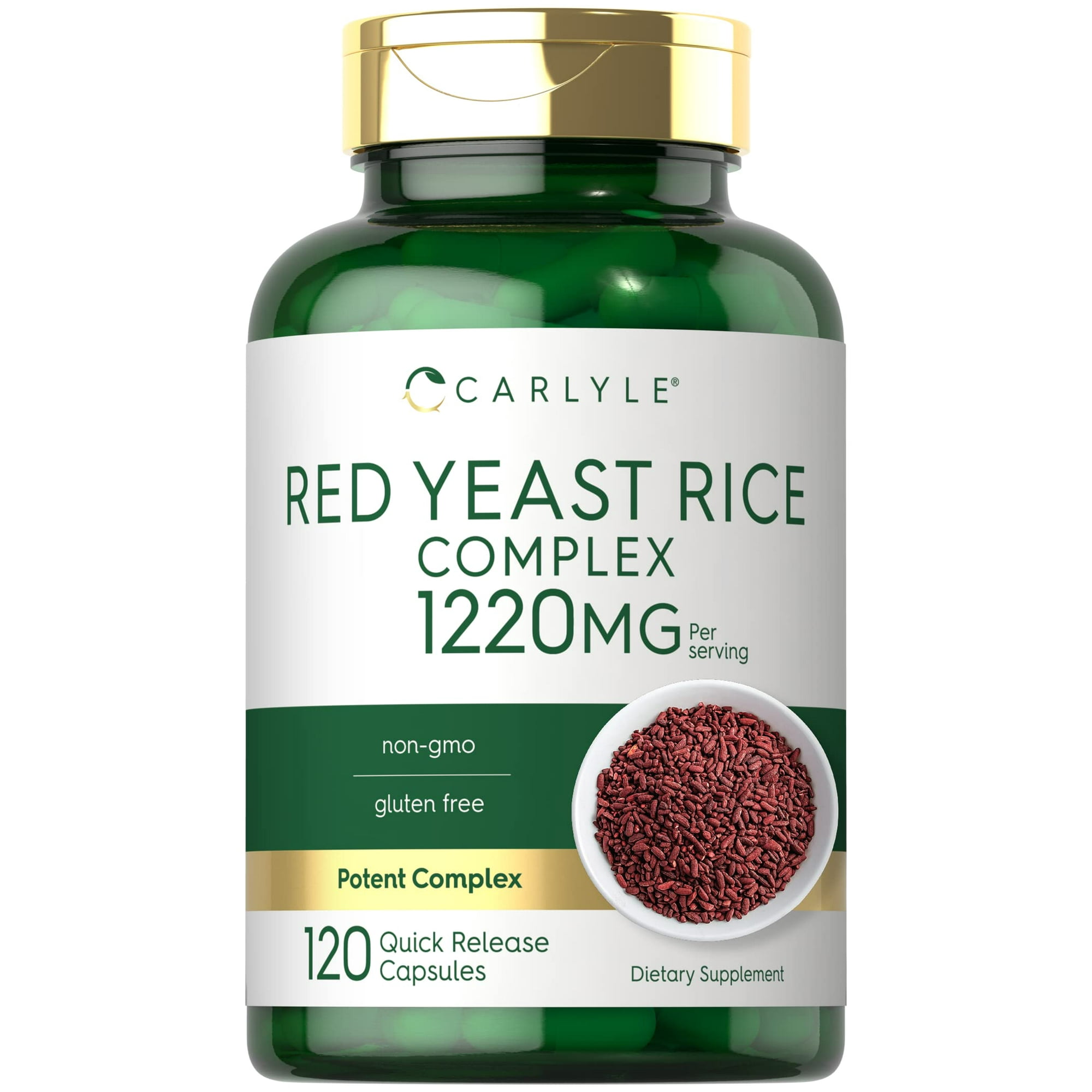 Suplemento Carlyle Red Yeast Rice Complex, 1220 mg, 120 cápsulas | Lider