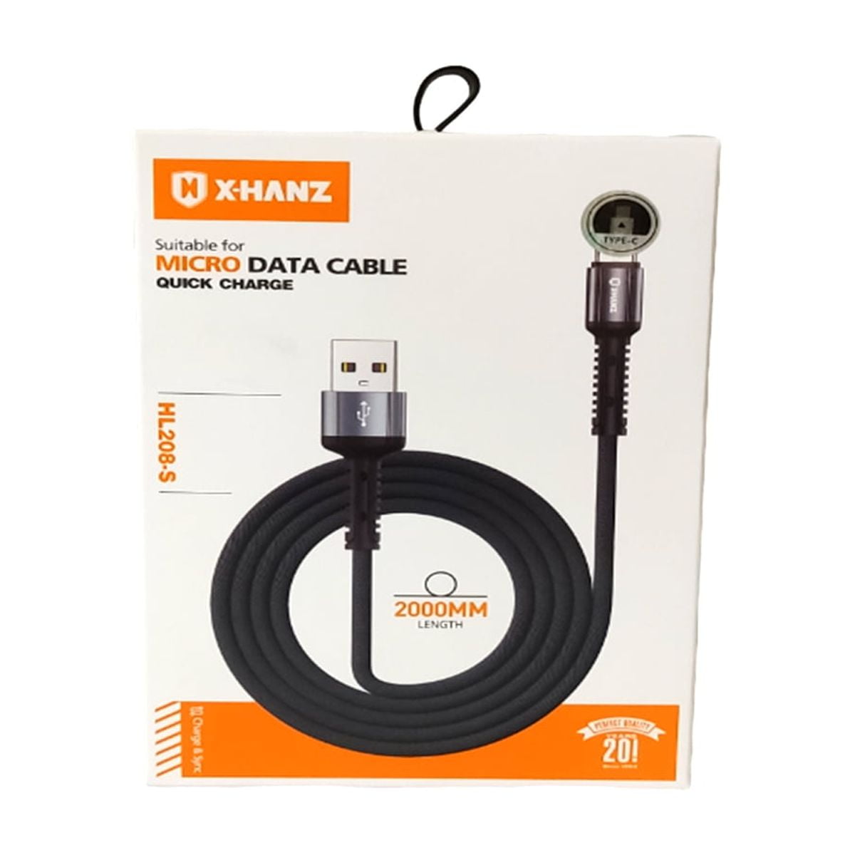 Cable de Datos Carga Rapida USB a Tipo C Negro HL208 | Lider