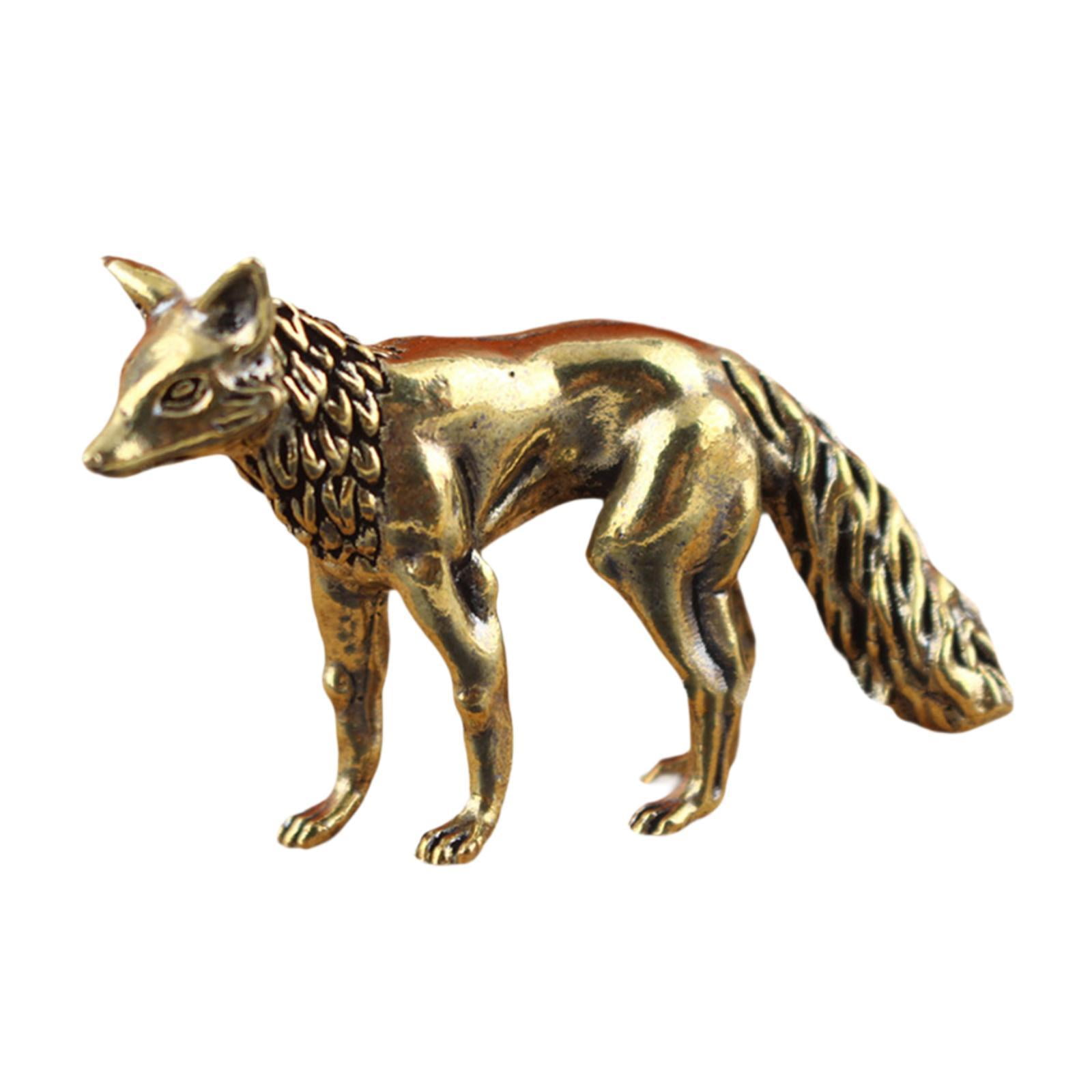 Mini Estatua De Zorro Escultura Animal Comedor De Vacaciones Hogar ...