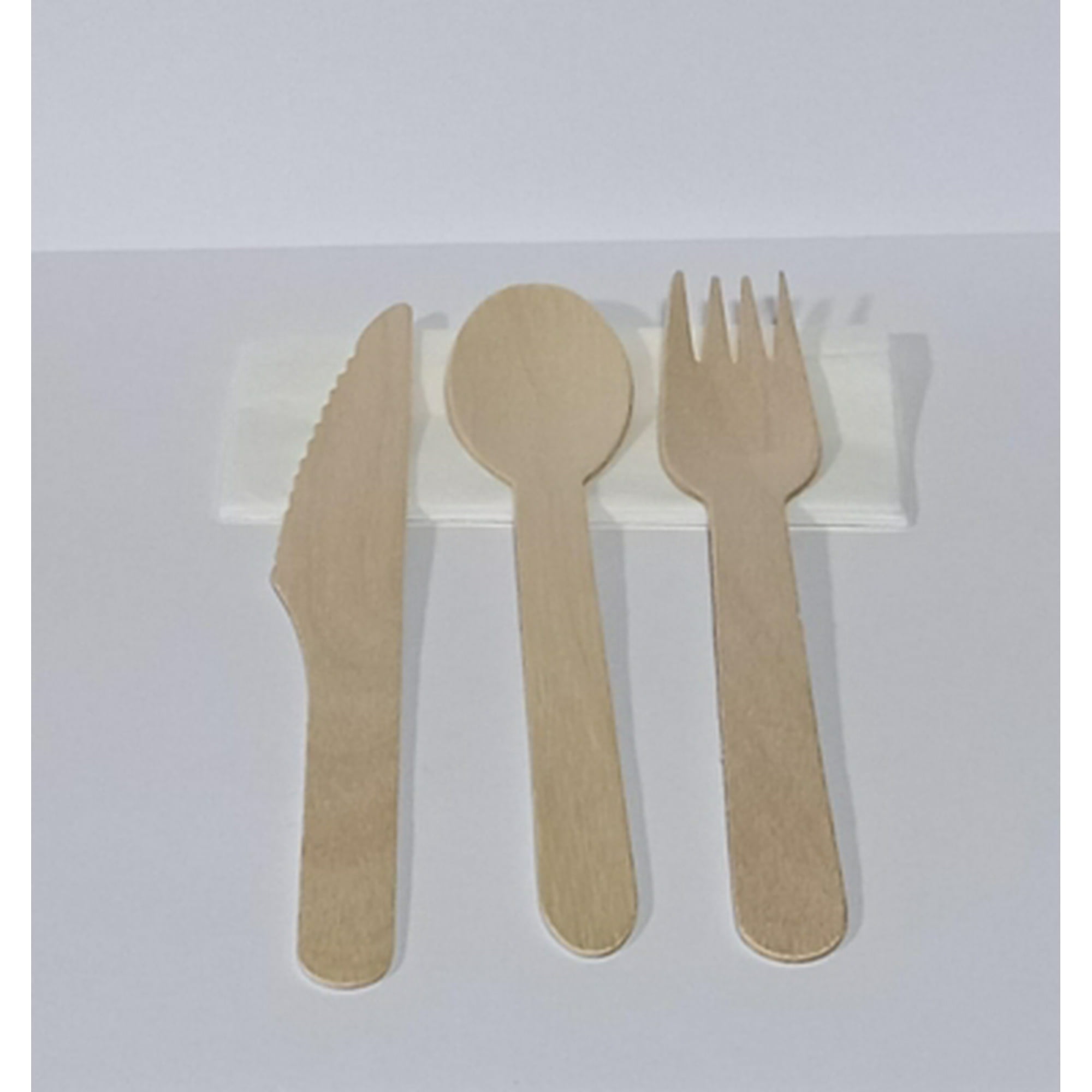 Kit Cubiertos de Madera (Cuchara, Cubierto, Cuchillo, Servilleta). 50 ...
