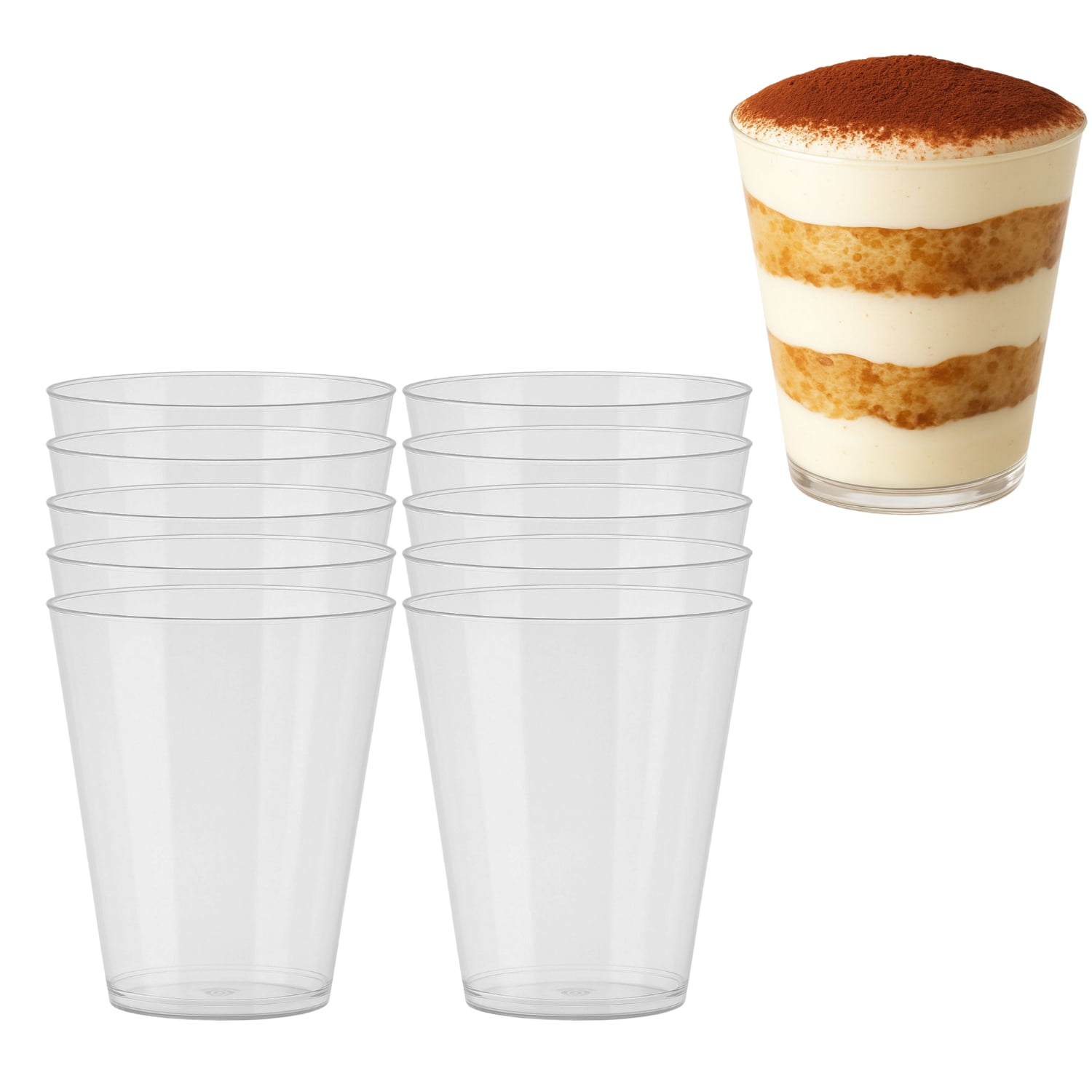 Set 30 Vasos Acrilico 350mL Postre 12oz Acrilico Desechable | Lider