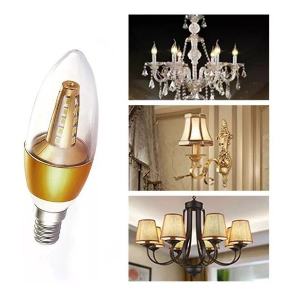 Ampolleta Led E14 Tipo Vela 5w Luz Fria /f009 | Lider